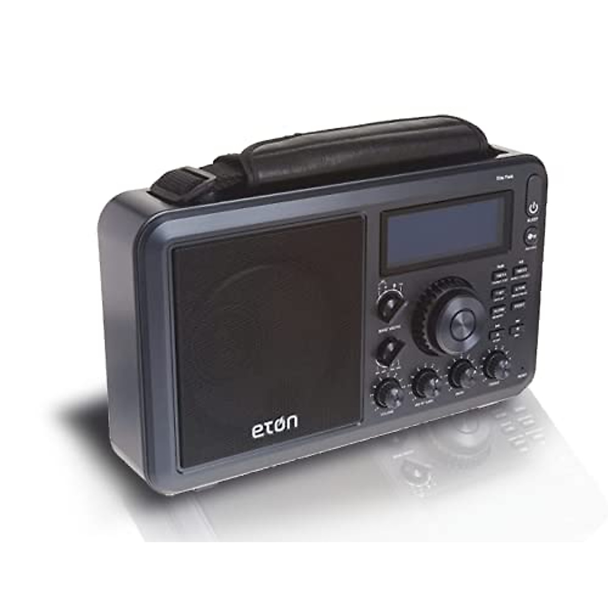 Eton - Elite Field AM/FM/Shortwave Desktop Radio with Bluetooth, Mineral Grey, 2-Band, Bluetooth Ready, LCD Display, Headphone Jack, Strong Anti-Interference, 50 Station Memory