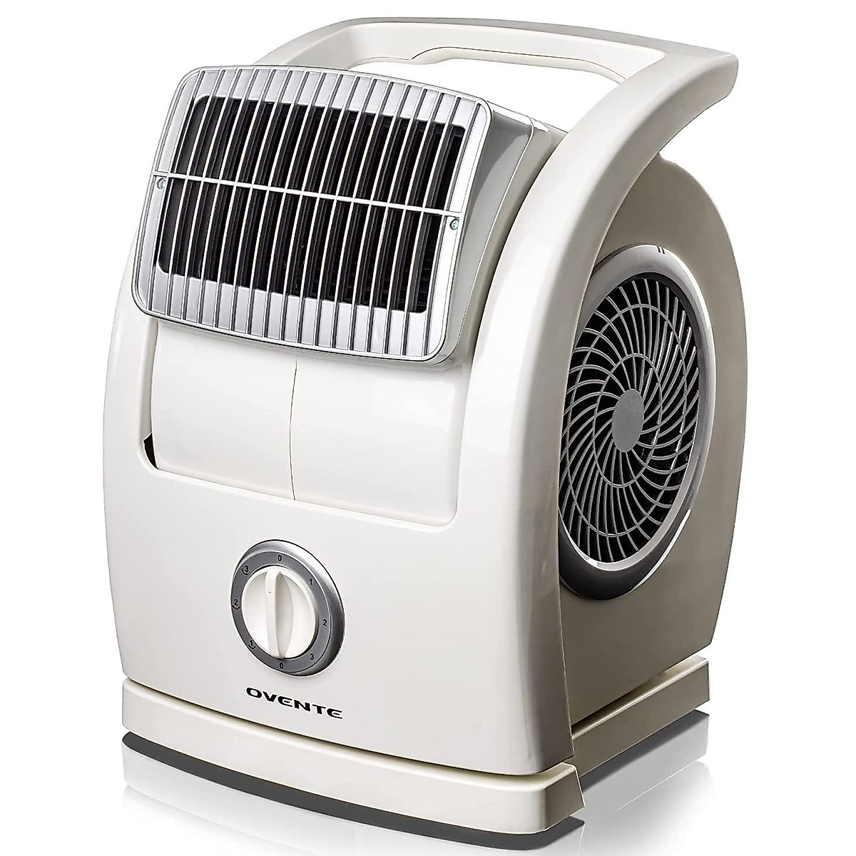 OVENTE Electric Blower Floor Fan 15" with 3-Speed Control, 90° Oscillating and 45° Manual Pivoting Head, Low-Noise Technology and Easy to Clean Air Filter Ideal for Home, Bedroom, Office, White BF74W