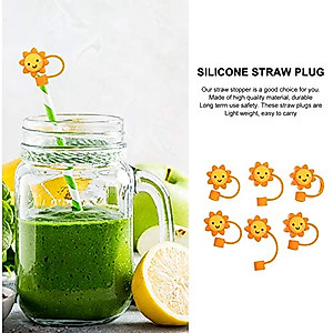 6pcs Straw Covers Cap, Silicone Straw Tips Covers, Reusable Silicone Straw Covers For Reusable Straws, Anti Wrinkle Drinking Straw Dispensers