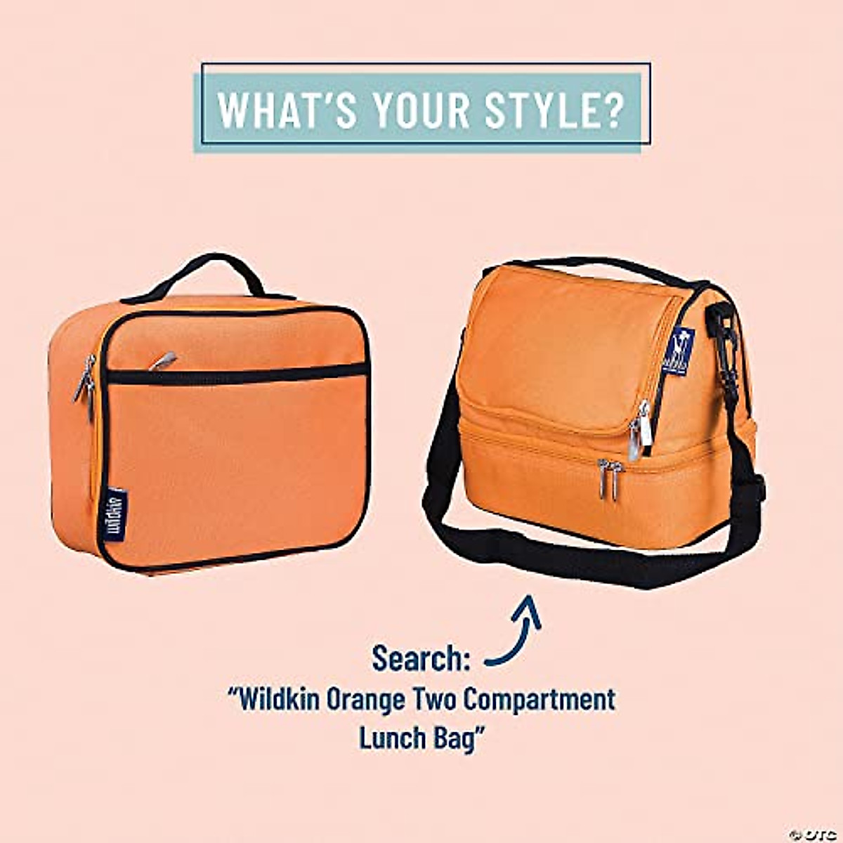 Wildkin Kids Insulated Lunch Box Bag for Boys & Girls, Reusable Kids Lunch Box is Perfect for Early Elementary Daycare School Travel, Ideal for Hot or Cold Snacks & Bento Boxes (Bengal Orange)