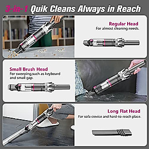 BSRCO Handheld Vacuum Cordless, 8K Pa Powerful Portable Vacuum for Car, Rechargeable 3-in-1 Mini Cleaner with 2-Speed for Home, Office and Pet Hair, Purple