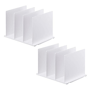 YAMAZAKI home 4956 Purse Organizer/Bag Divider for Closet Shelf, One Size, White