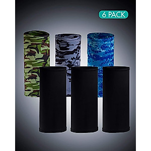 Sun Protection Cool Milk Silk Fabric Camo Black Outdoor Face Mask, UV Dust Wind Protection Face Neck Gaiter Headwear for Motorcycle Hiking Cycling Ski Snowboard Fishing Running Workout