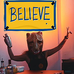 Believe Funny Flag 3x5 Ft Flags Easy Hanging College Dorm Man Cave Wall Decoration with 4 Grommets