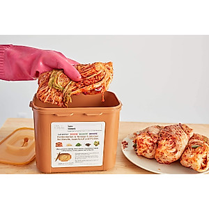 Authentic Crazy Korean Cooking Kimchi Container 0.9 Gal (3.4L) 2 PACK