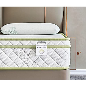 Twin Mattress - 8" Hybrid Mattress with Foam and Spring for Optimal Support and Comfort - Quilted Foam Soft Top - Rolled in a Box - Medium Firm - Oliver & Smith