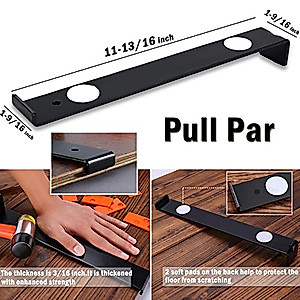 REXBETI 43-Piece Laminate Wood Flooring Installation Kit with 40 Spacers, Tapping Block, Heavy Duty Pull Bar and Diameter 1 3/8" High-Strength Fiberglass Handle Mallet, Non Slip Soft Grip