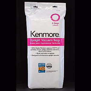 Kenmore 53294 6 Pack Type O HEPA Vacuum Bags for Upright Vacuums