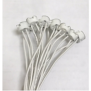 10 Pack Bioluz LED MR16 Socket, GU5.3 Socket, LED Halogen Lamp Ceramic Wire Connector Base Socket Adapter MR16 MR11 G4 GU5.3 Socket (Pack of 10)