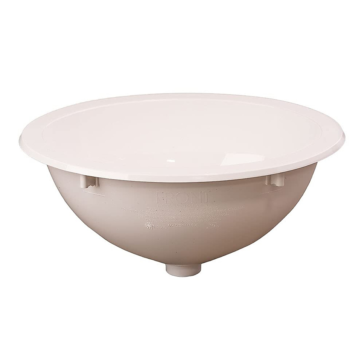 ToughGrade Single Bowl RV 13-3/4" Long x 10-3/8" Wide Bathroom Sink (White/Parchment) (White)