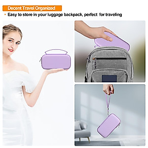 Elonbo Carrying Case for 3Doodler Start+ Essentials (2024) 3D Pen Set for Kids, 3D Printing Pens Travel Storage Organizer Holder, Extra Mesh Pocket Fits Plastic Filament, Charger, Purple