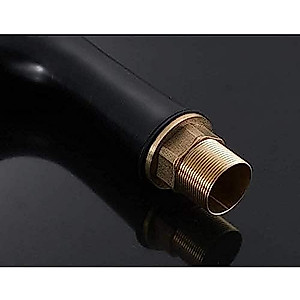 DJFKDYHPE Kitchen Taps Faucet Fashion Style Bathroom Sink Faucet Cold and Hot Water Taps Black Single Lever Bath Mixer Deck Mounted Ship Sink Faucet, Vessel Basin Faucet Faucet