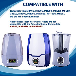 Humidifier Demineralization Filters Compatible with Air Innovations HUMIDIF Humidifier, Demineralization Cartridge Filters Silver 8 Pack