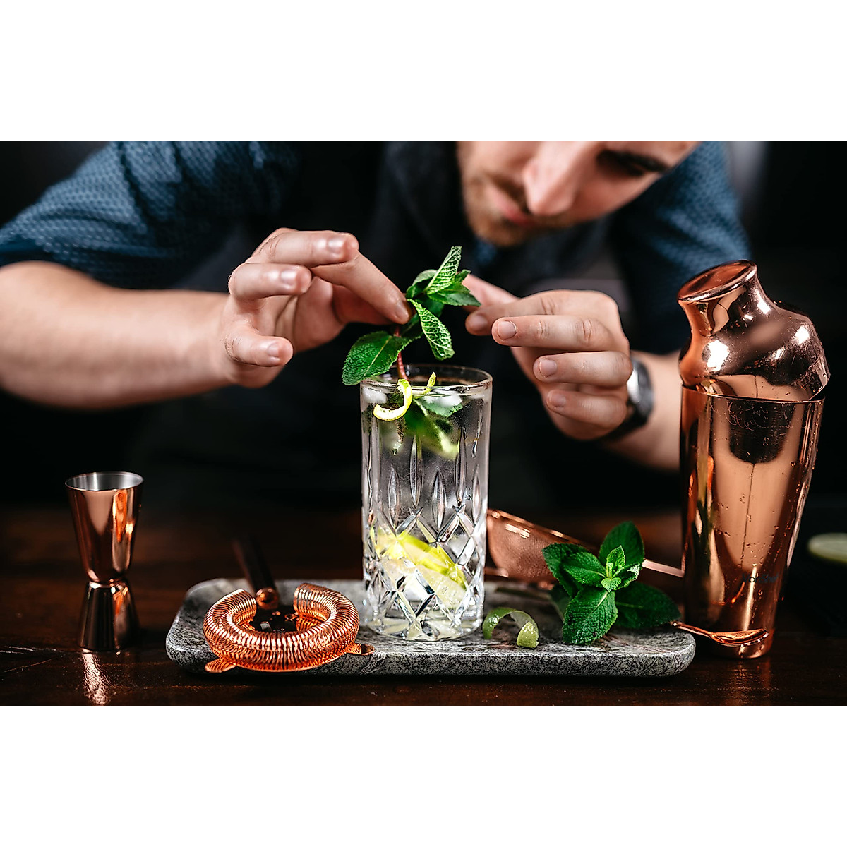 Crystal Highball Glasses, Glass Drinking Glasses [Set of 6] for Water, Juice, Beer, Wine, and Cocktails - Special Edition Glassware Set