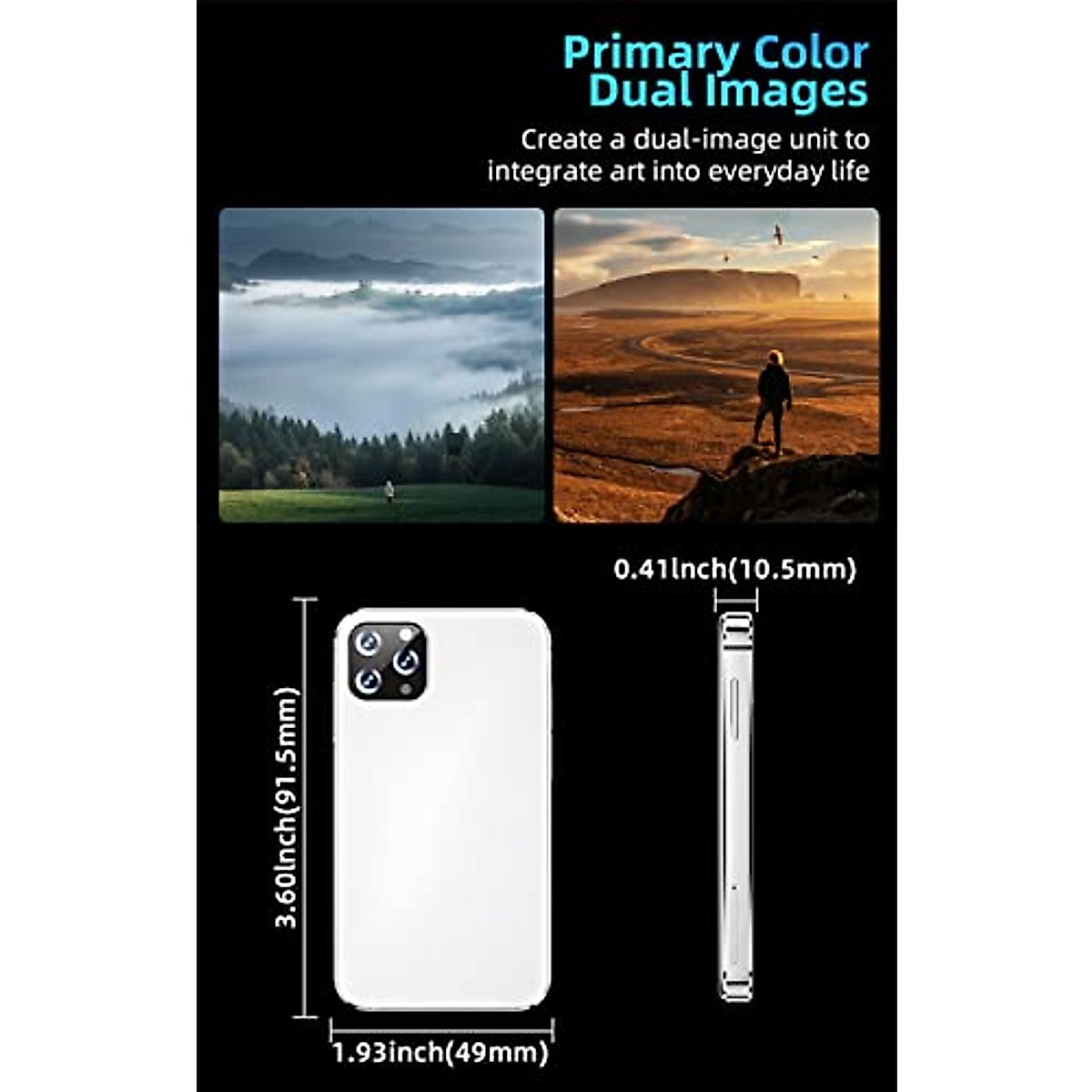 i14 Mini Smartphone 3.0 Inches Display Screen Android 8.1 Quad Core Dual SIM 2GB RAM 32GB ROM 1100mAh 5.0MP with Google Play Store Whatsapp Backup Cellphone (White)