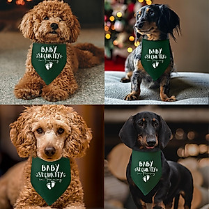 Baby Security in Training Green Dog Bandana Baby Announcement Dog Bandana Puppy Bandana Gender Reveal Photo Prop Accessories for Dog Lovers Owner Gift