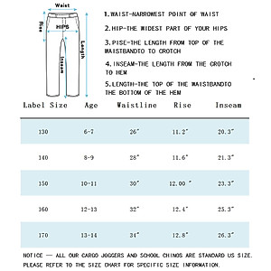 CAMLAKEE Boys' Stretch Pull on Chino Pants Kids School Uniform Yonth Twill Pants White 6-7 Years