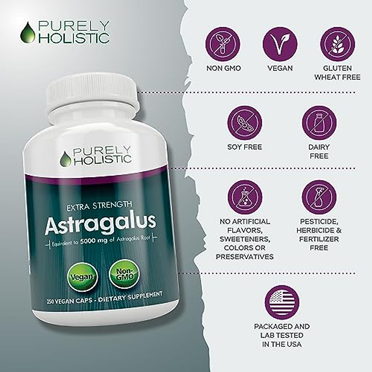 Astragalus Capsules 5,000 mg - 250 Capsules, 8+ Month Supply - Superior Strength Astragalus Root Extract 20:1 - Non GMO, Vegetarian & Vegan Friendly - Supports the Immune System & Cardiovascular