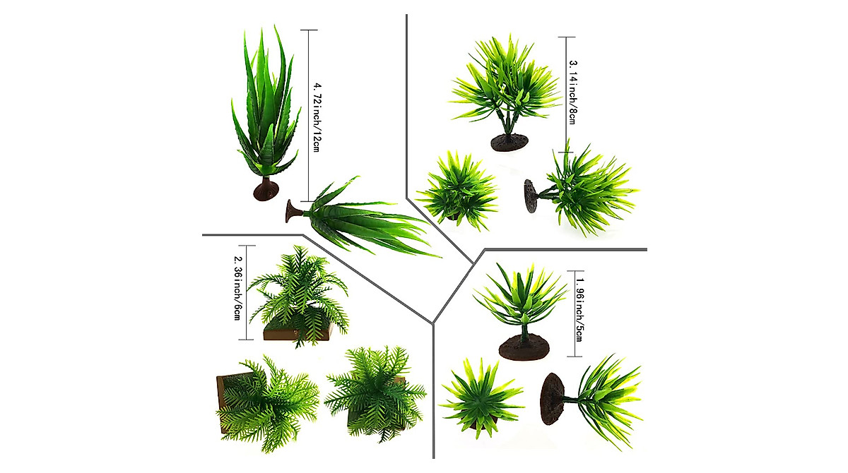 16 PCS SaktopDeco Miniature Trees for Model Scenery