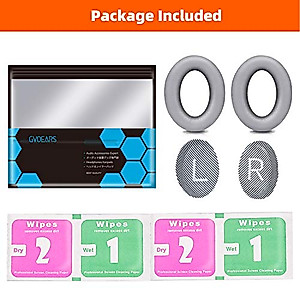 Premium Replacement Ear Pads for Bose QC35 & QC35ii Headphones Made by GEVO- Comfortable Adaptive Memory Foam and Extra Durable - Fits QuietComfort 35 & 35ii / SoundLink 1&2 AE（Over-Ear） (Silver)