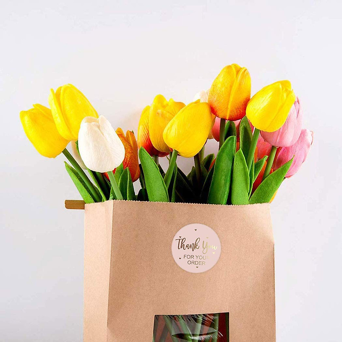 Thank You Stickers, 2 Pack Total 1000pcs 1 Inch Cute Stickers for My Orders Placed Shipping Boxes Small Business Supplies Gift Card Thank You Cool Stickers (Pink 1'')