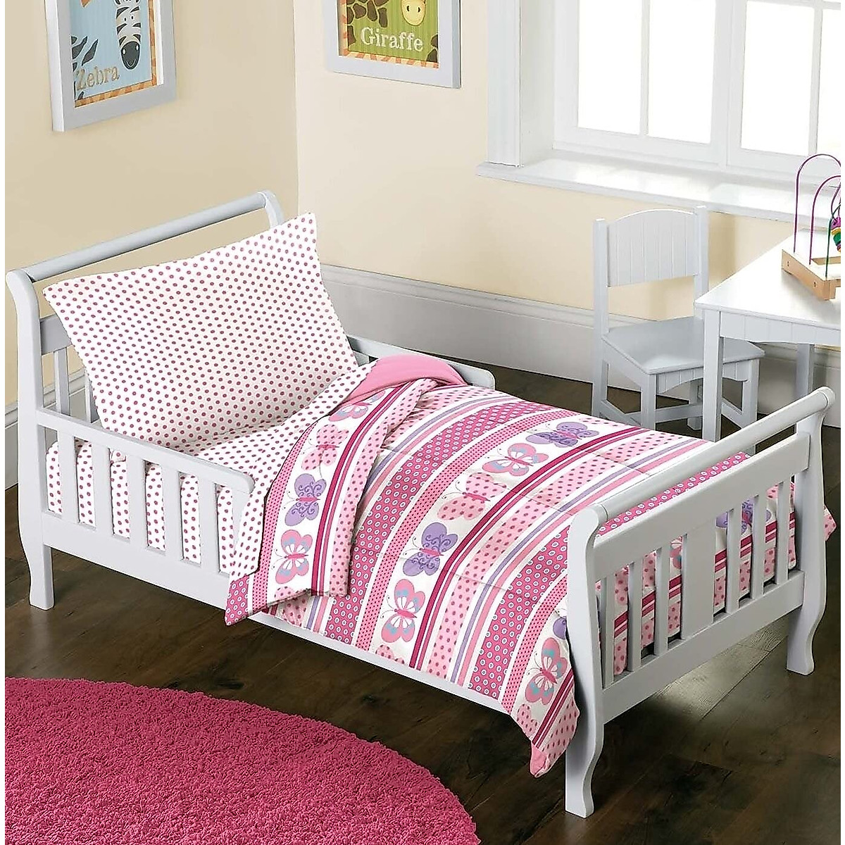 Dream Factory Butterfly Dots Comforter Set, Toddler, Multi