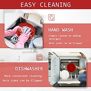 Air Fryer Silicone Liners Air Fryer Liners - 2 Pack Foldable Air Fryer Pot Reusable Air Fryer Baskets 8.5 Inches Round Air Fryer Accessories Replacement for Parchment Liner Paper…