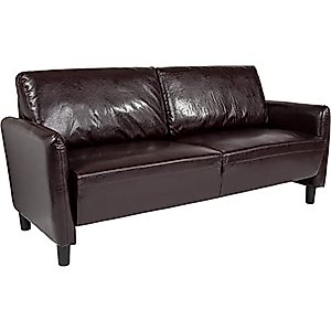 Flash Furniture Living Room Furniture, Brown LeatherSoft 35"H x 71.5"W x 30.5"D