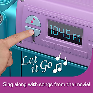 Power Wheels Disney Frozen Jeep Wrangler Ride-On Battery Powered Vehicle with Music Sounds & Storage, Preschool Kids Ages 3+ Years​, Baby Blue/Purple