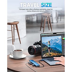 Hiearcool USB C Hub, Adapter USB C Dongle for MacBook Pro, 7 in 1 USB C to HDMI Adapter, USB C Hub,Adapter USB C Dongle for MacBook Pro, 7 in 1 USB C to HDMI Multi-port Adapter Docking Station