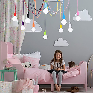 Ymlii Kids Colorful Chandelier, Ceiling Spider Light Fixture, Ajustable DIY Pendant Lamp for Boys Girls Bedroom Playroom Classroom Dining Room,‎ E26 10 Arms Lights