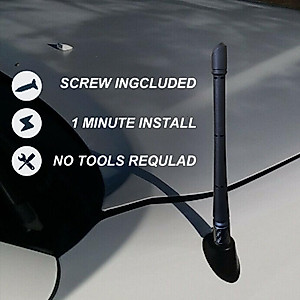 7 Inch Antenna for Toyota Tundra 2000-2022 Toyota Tacoma 1995-2015 Car Wash-Proof Radio Antenna for FM/AM Truck Antenna Replacement Toyota Tundra Tacoma Accessories Flexible Rubber Toyota Antenna