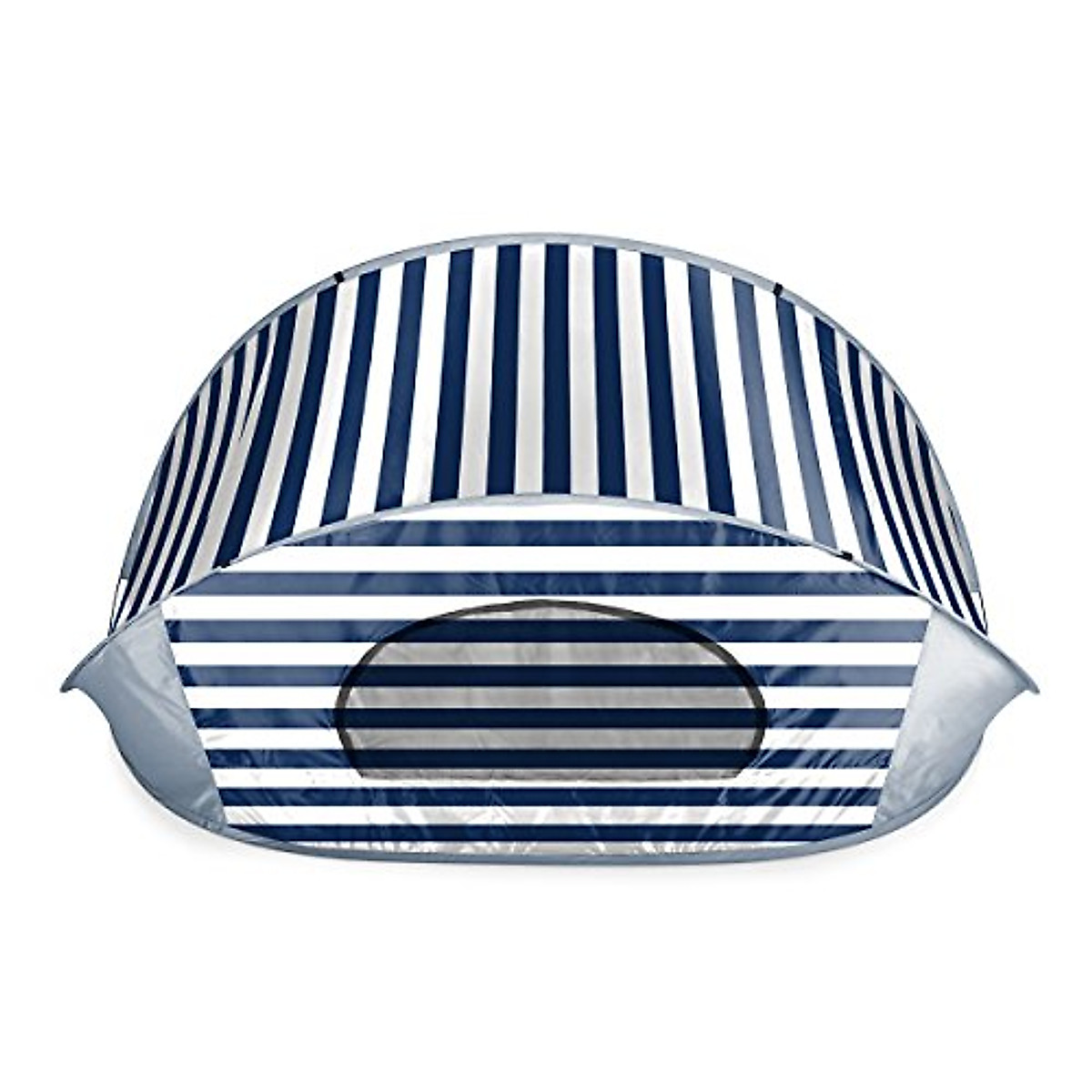 ONIVA - a Picnic Time brand - Manta Portable Beach Tent - Pop Up Tent - Beach Sun Shelter Pop Up, (Navy Blue & White Stripe)