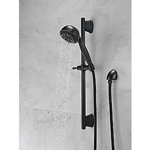 DELTA FAUCET 51559-BL H2Okinetic Slide Bar Hand Shower Handshower, Matte Black
