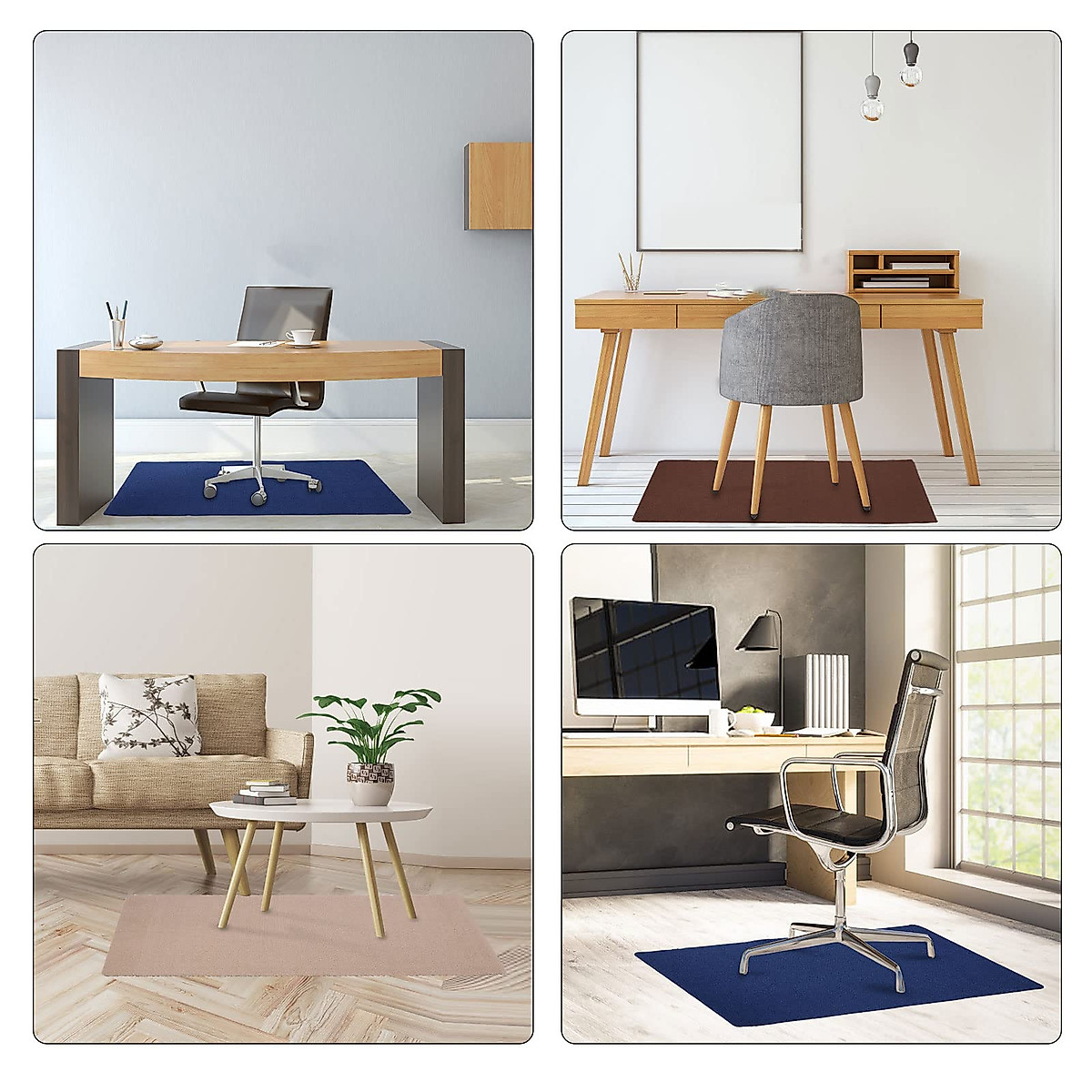 Office Chair Mat, aidoupetPrivateorder Opaque Office Desk Chair Mat for Hardwood Floors Chair Mat Floor Protector Desk Mat Multi-Purpose for Home 0.16" Thick 55"x35" Freely Cuttable(Dark Grey)