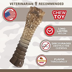 Nylabone Power Chew Camo Dog Toy - Dog Toys for Aggressive Chewers - Indestructible Dog Toys for Aggressive Chewers Large Breed - For Extra Large Dogs - Chicken Flavor X-Large/Souper - 50+ lbs.