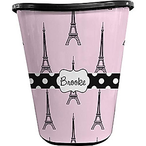 RNK Shops Eiffel Tower Waste Basket - Single Sided (Black) (Personalized)