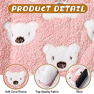Tuanse 4 Pack Guinea Pig Bed Mat Bedding Rabbit Winter Bed Pad for Indoor Warm Small Animal Mattres Fleece Sleeping Pad for Hedgehogs Bunny Ferrets Hamster(Bear,13 x 10 Inch)