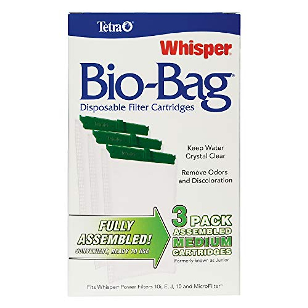 Tetra Whisper Bio-Bag Disposable Cartridges, Aquarium Filter Cartridges, 3 Count