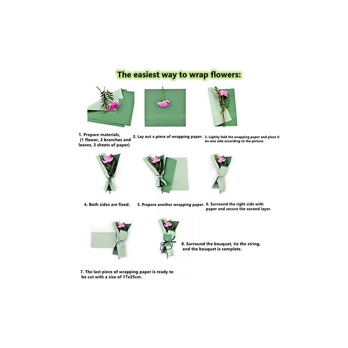 Rikyo 24 Counts Waterproof Fresh Flowers Wrapping Paper,Double-Sided Packaging Florist Bouquet Paper,Valentine's Day Flower Bouquets Wrapping Paper 12 Colors 22.8 x 22.8