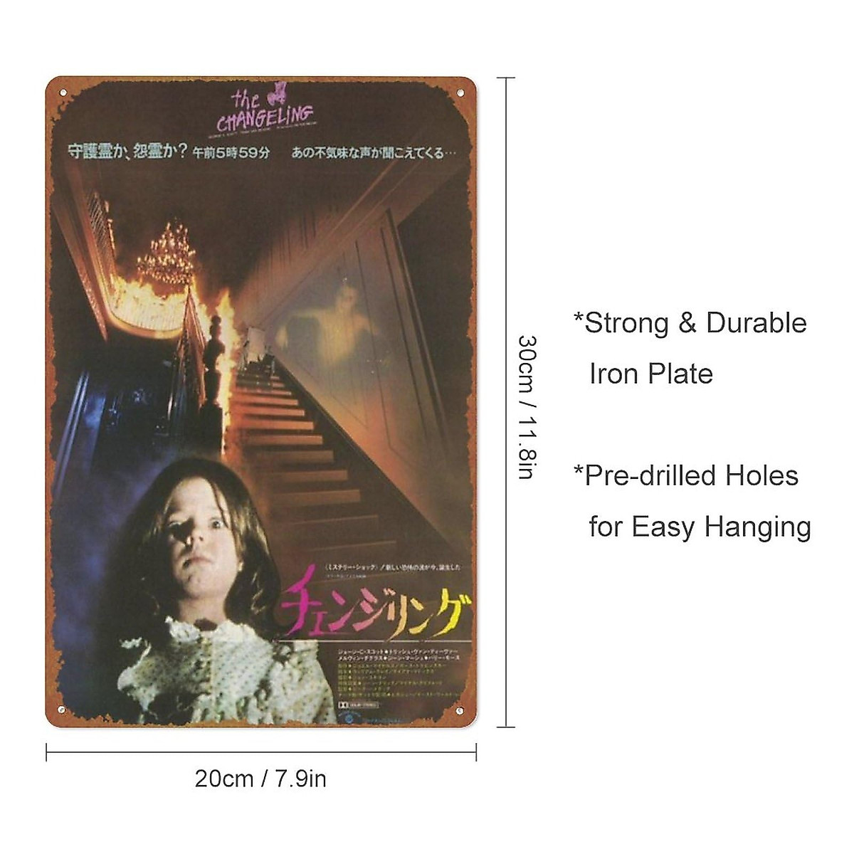 The Changeling Professional Tin Poster- Ideal Wall Decor for Bars, Cafes, Offices, Restaurants, Homes, Gardens, Shops, Clubs - 12 X 8 Inches