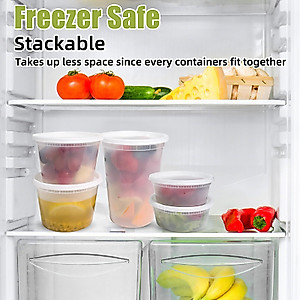 EASYTRIP 24 Pack plastic Food Storage Containers 32 oz，Deli Containers With airtight lid，Disposable Meal Prep Containers/BPA Free/Freezer Safe/Dishwasher Safe/Microwave Safe/Stackable