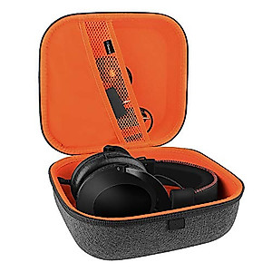 Geekria Shield Case for Hyperx Cloud II, Cloud Stinger Core, CloudX Stinger Core, Cloud Alpha S Headphones, Replacement Protective Hard Shell Travel Carrying Bag with Cable Storage (Dark Gray)