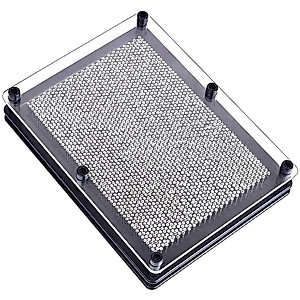 AIXICWXI 3D Metal Pin Art Toy 3D Art Sculpture Metal Pin Hand Face Model Office Decoration Desk Toy Challenge Senses Sculpture Pins Craft Toys for Kids and Adult