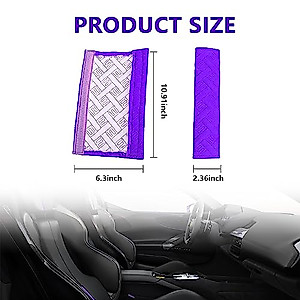Kewucn 2 PCS Car Seat Belt Pads, Soft Comfort Seat Belt Shoulder Strap Covers Harness Pad to Protect Your Neck and Shoulder, Universal Vehicle Interior Accessories for Most Cars (Purple)