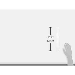 Westcott Grid Ruler with Metal Cutting Edge, 1.5 x 12, Transparent (B-1M)