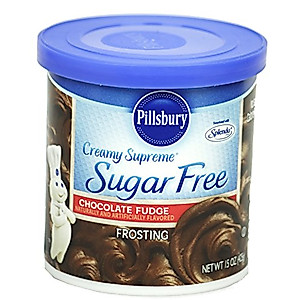 Pillsbury Moist Supreme Sugar Free Classic Yellow Premium Cake Mix, 16 Oz. And Pillsbury Creamy Supreme Sugar Free Frosting Chocolate Fudge, 15 Oz