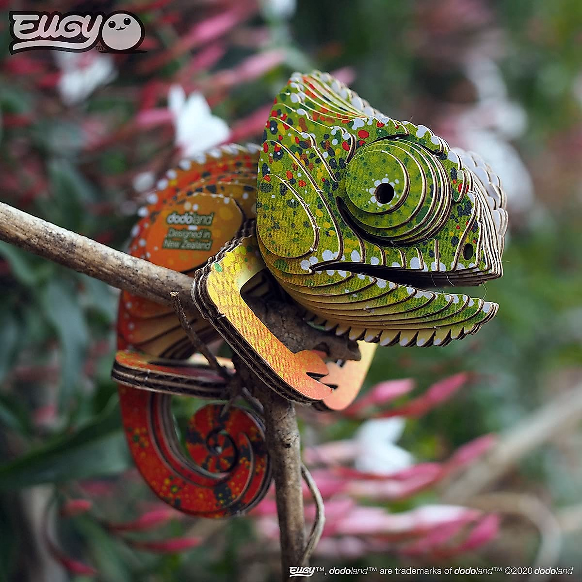 Eugy Chameleon 3D Puzzle, 31 Piece Eco-Friendly Educational Toy Puzzles for Boys, Girls & Kids Ages 6+