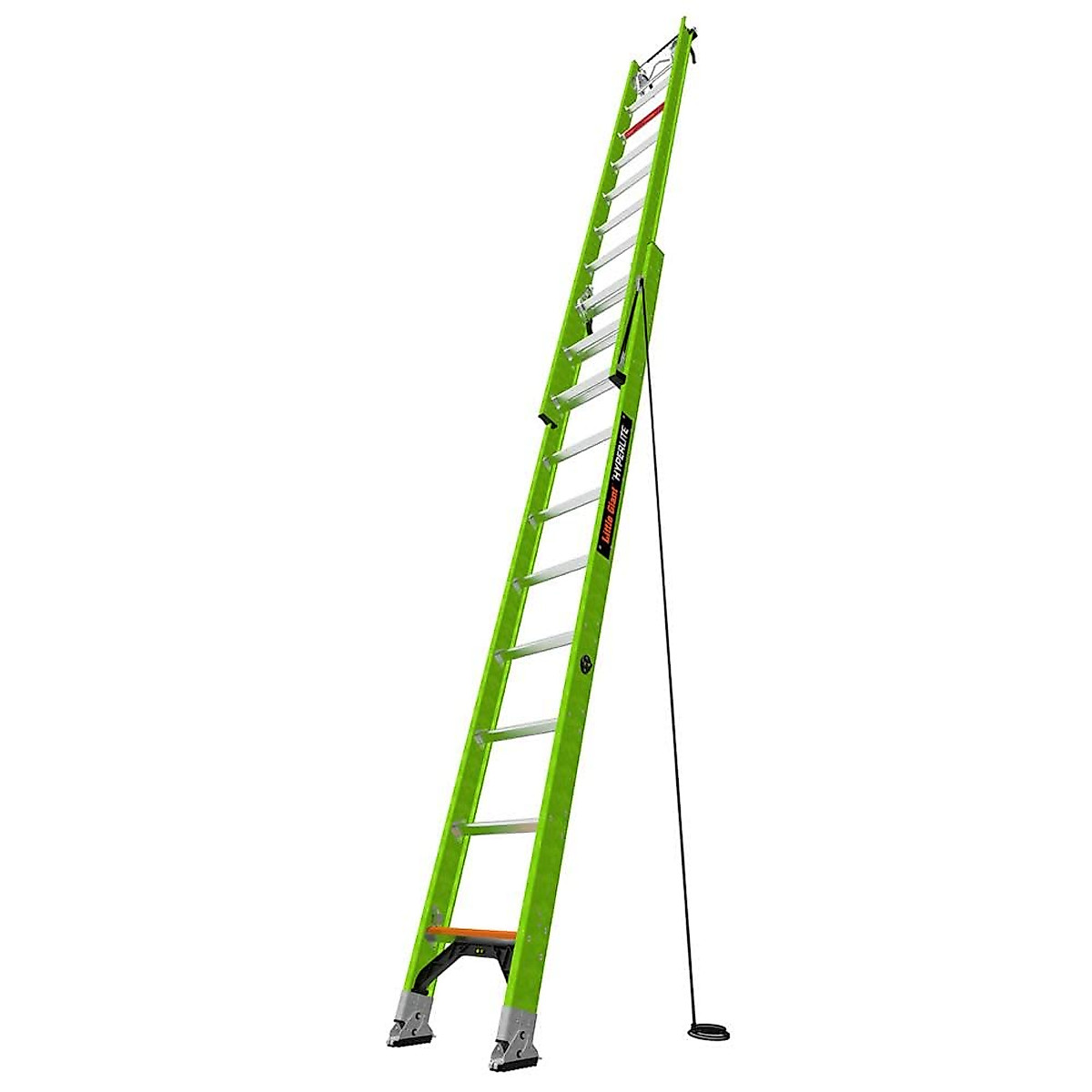 Little Giant Safety Hyperlite 20 Ft. - Iaa Fiberglass Extension Ladder W/ Ch, V-Rung And Claw