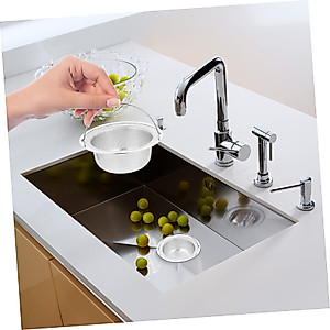 Uonlytech Filter Sink Catcher Drain Kitchen Sink Strainer with Handle Kitchen Hair Kitchen Sink Strainer Stopper Sink Food Catcher Bath Sink Kitchen Accessories Tub Protector Stainless Steel